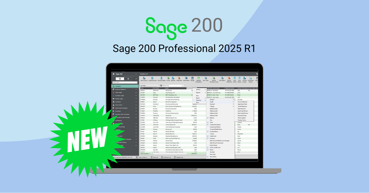 Exploring the New Features in Sage 200 2025 R1